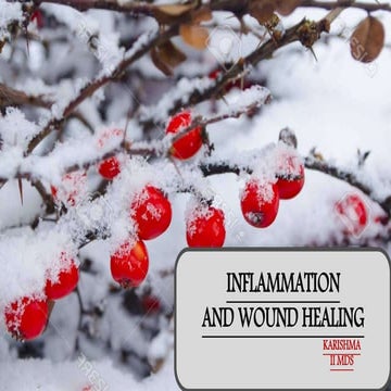 Inflammation and wound healing | PPTX