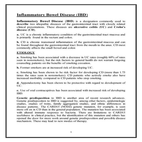 Inflammatory Bowel Disease | PDF