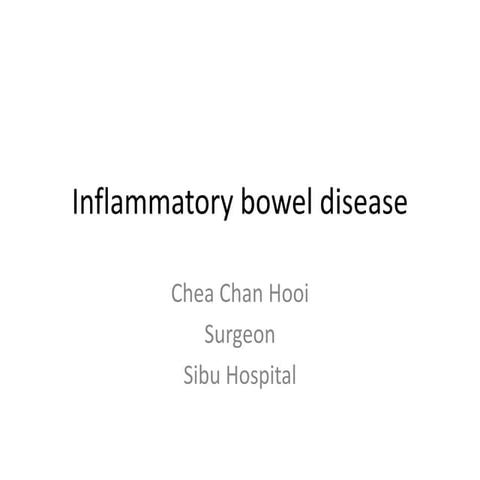 Inflammatory bowel disease | PPTX