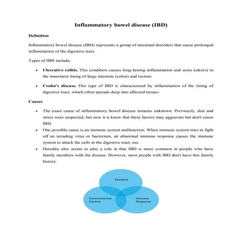 Pathophysiology of Inflammatory bowel disease | PDF