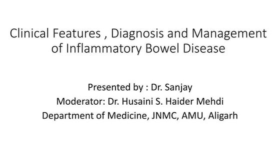INFLAMMATORY BOWEL DISEASE | PPT | Digestive Disorders | Diseases and ...