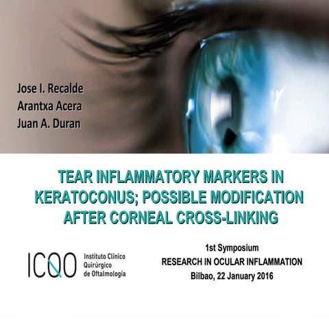 Inflammatory markers in tears & CXL | PPT | Eye and Vision Conditions ...