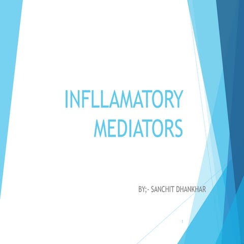 Inflammatory mediators- Pharmacology | PPTX | Blood Disorders ...