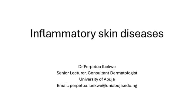 NOTE ON DERMATOSES (INTEGUMENTARY SYSTEM DISORDER) | PPTX