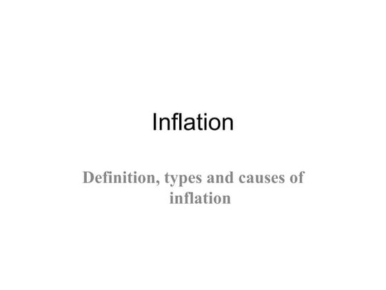 Presentation on Inflation | PPT