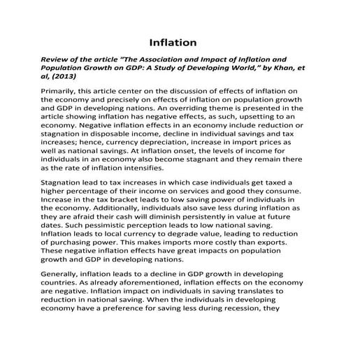 Inflation | PDF