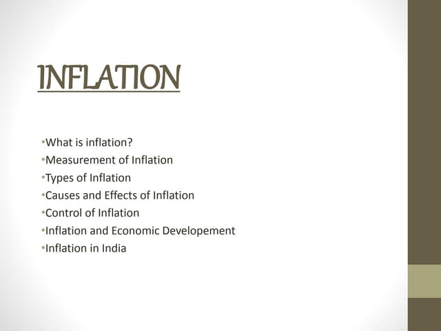 Inflation and deflation | PPT