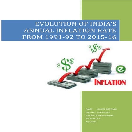 EVOLUTION OF INDIA’S ANNUAL INFLATION RATE FROM 1991-92 TO 2015-16 | PDF