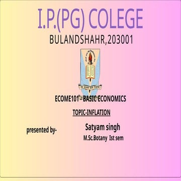 INFLATION : The root cause and effectont the economy | PPTX