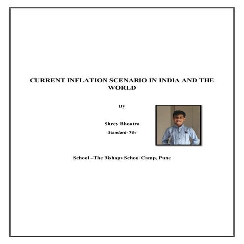 CURRENT INFLATION SCENARIO IN INDIA AND THE WORLD | PDF | Commodities ...