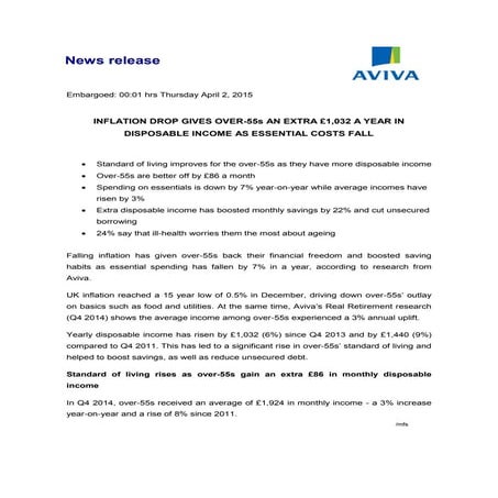 Aviva at a glance infographic | PDF