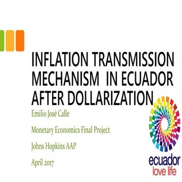 Inflation transmission mechanism of inflation in ecuador after | PPT