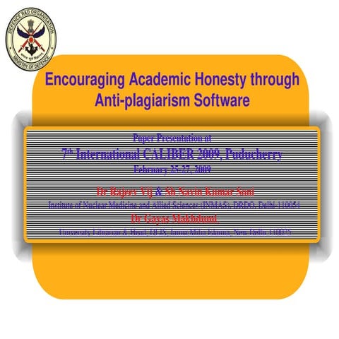 Inflibnet on Plagiarism - informative ppt | PPT