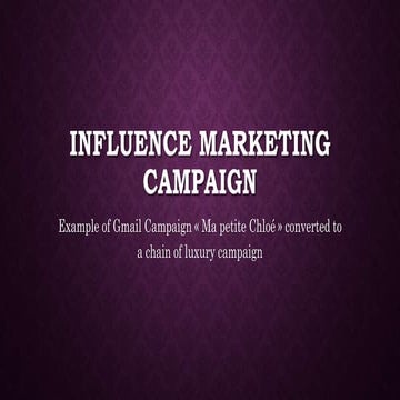 Influence marketing-campaign | PPT