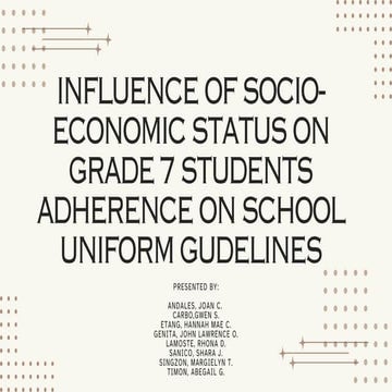 influence-of-socio-economic-status-on-grade-7-students-adherence-on ...