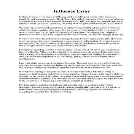 Influence Essay.pdf