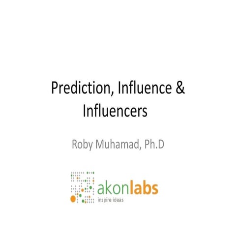 Influence & influencer by roby muhammad | PPTX