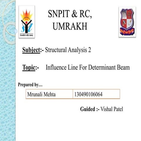 Influence line for structure analysis in civil engineering | PPTX ...