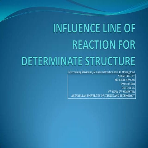 Influence lines for_indeterminate_beams_and_frames | PDF