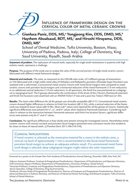 Evaluation of color and translucency of colored and pre-colored ...