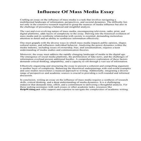 Influence Of Mass Media Essay.pdf