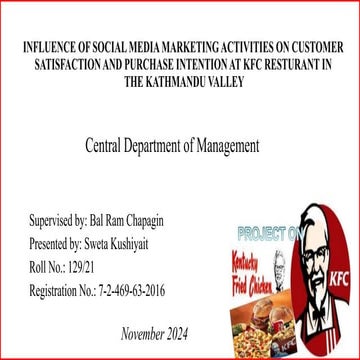 INFLUENCE OF SOCIAL MEDIA MARKETING ACTIVITIES ON CUSTOMER November 23 ...