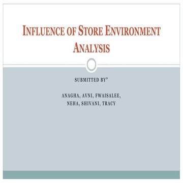 Influence of store environment analysis | PPTX
