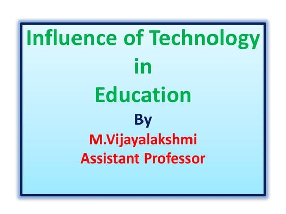 Technology in Teaching and Learning | PPT