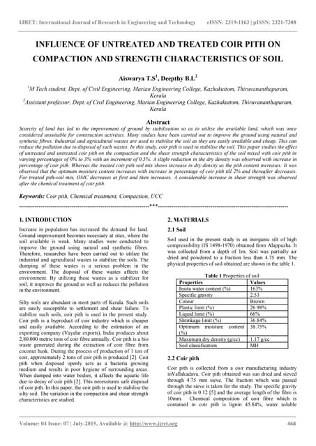Soil Stabilization using Waste Cotton Clothes Coated with Bitumen | PDF