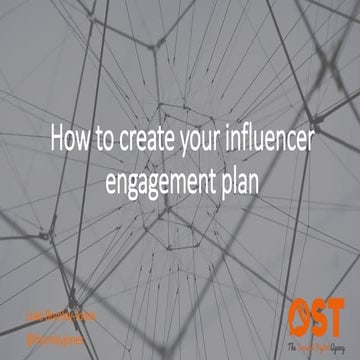 How to create your influencer engagement plan | PPTX