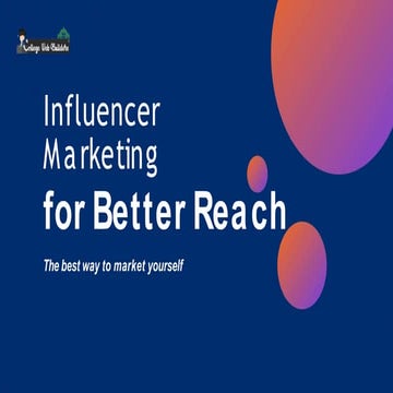 Influencer Marketing For Better Reach | PPT