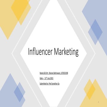 Influencer marketing! | PPT