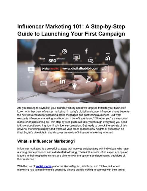 Influencer Marketing | PPTX | Marketing and Advertising | Business