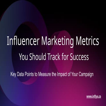 Influencer Marketing Metrics You Should Track for Success | PPT