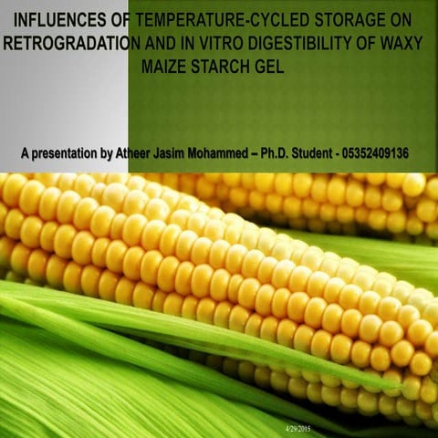 Influences of temperature cycled storage on retrogradation and in ...