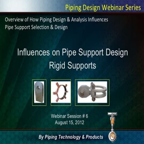 Influences on pipe support design rigid supports | PPTX