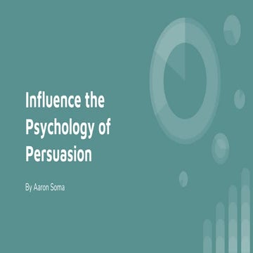 Influence the psychology of persuasion | PPTX