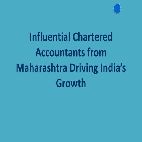 Influential Chartered Accountants from Maharashtra Driving India’s ...