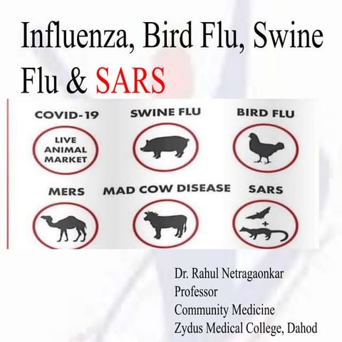 Influenza, Bird Flu, SARS & Swine Flu.pptx