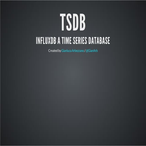 Need For Time Series Database