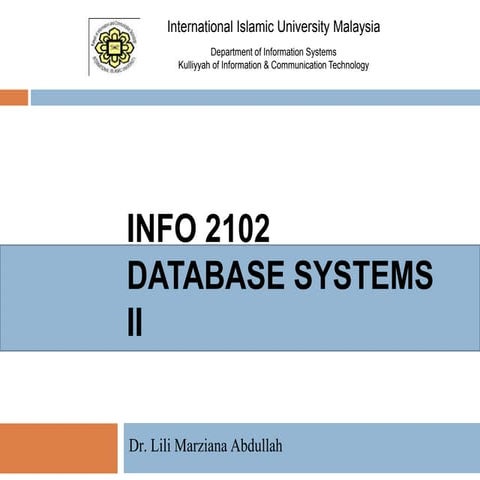 Info 2102 l1 database review | PPT