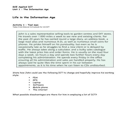 Info Age Activity 1 | PDF