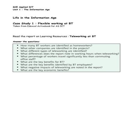 Info Age Case Study 1 | PDF