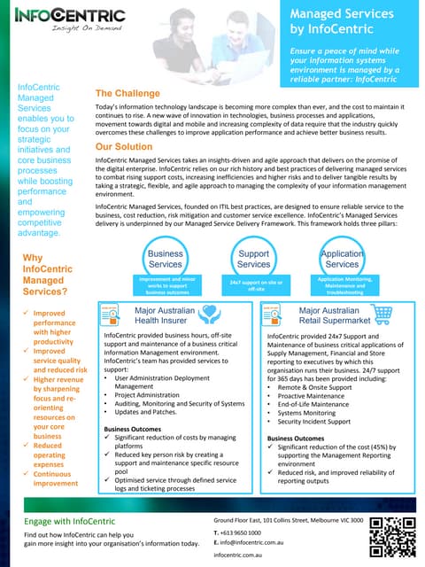 Infocentric presentations