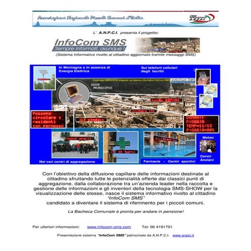 Infocom Sms Presentazione Anpci | PDF