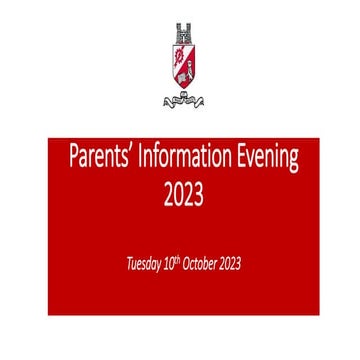 Information Evening - Year 9 | PPT