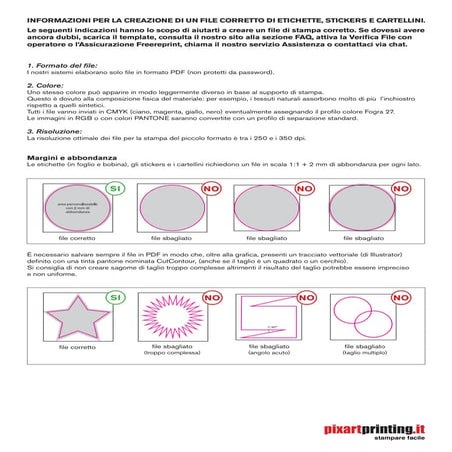 Info file etichette | PDF