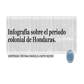 Infografía sobre los hechos relevantes del periodo colonial de Honduras ...