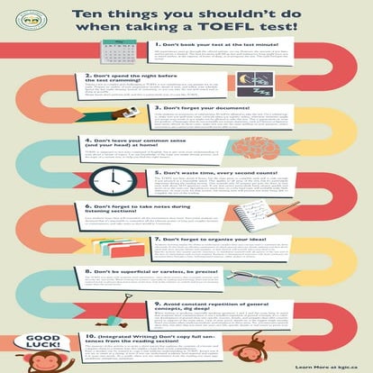 Ten things you shouldn't do when taking the TOEFL test! | PDF