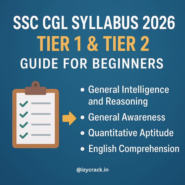 SSC CGL Syllabus 2026 – Tier 1 & Tier 2 Guide for Beginners | PDF